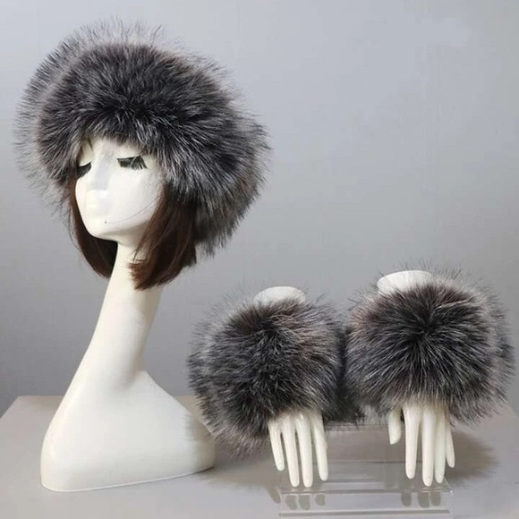Accessories | Fuzzy Hat Matching Cuffs | Poshmark